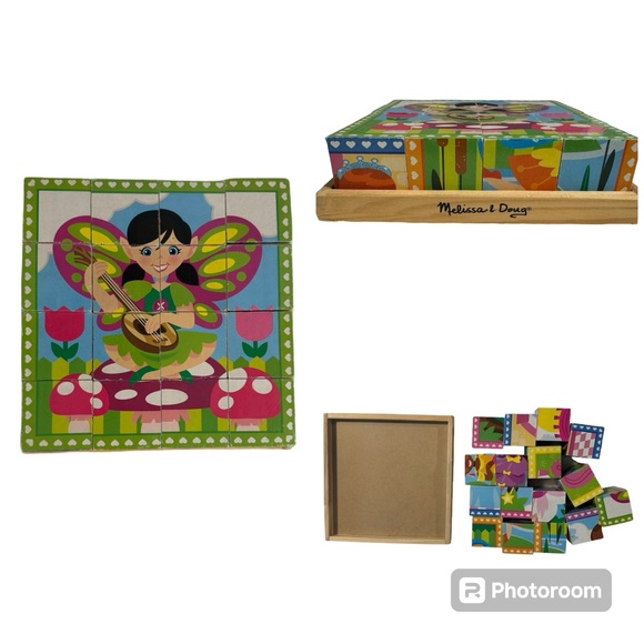 Melissa & Doug | Toys | Melissa Doug Wooden Cube Princesses Fairies ...